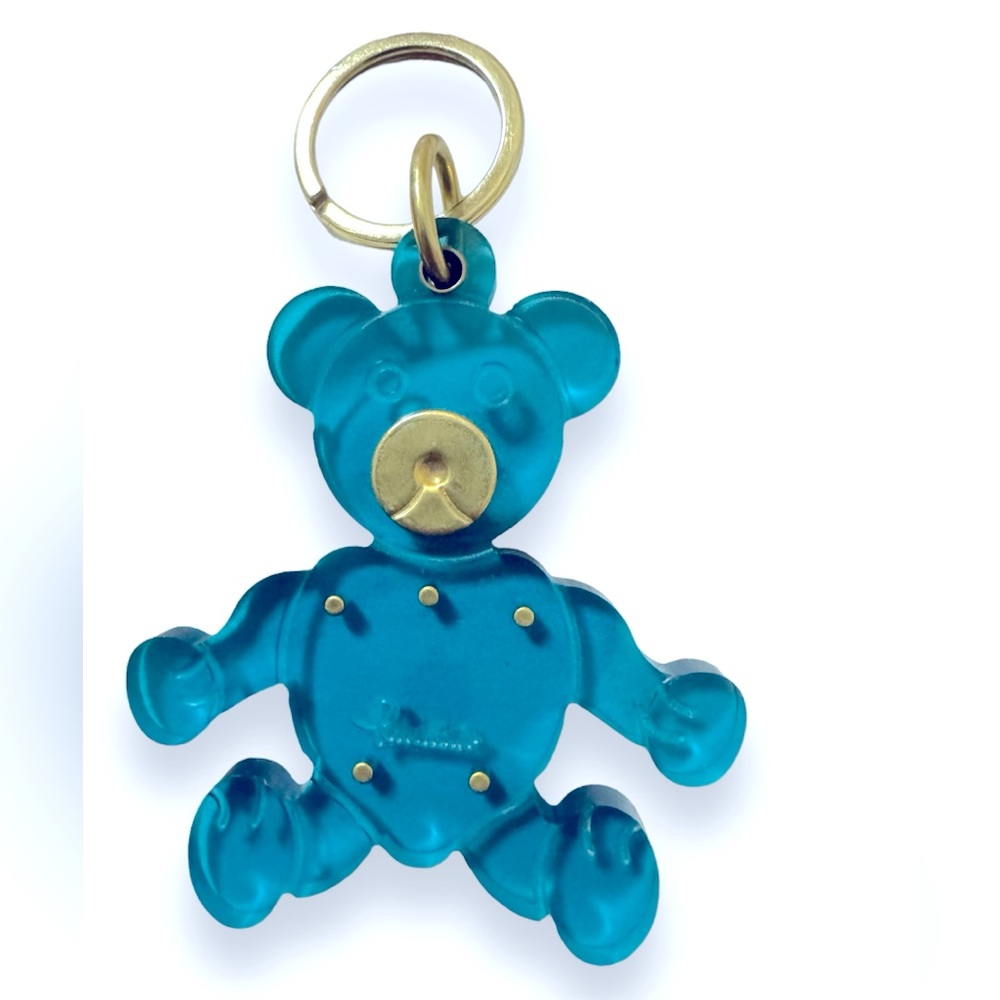 Pomellato Teddy Bear Blue Lucite 18kt Gold Plated Key… - Gem